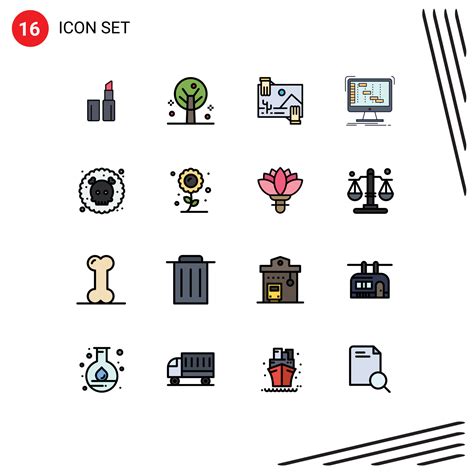 16 Creative Icons Modern Signs And Symbols Of Pollution Gas Image Sequencer Daw Editable