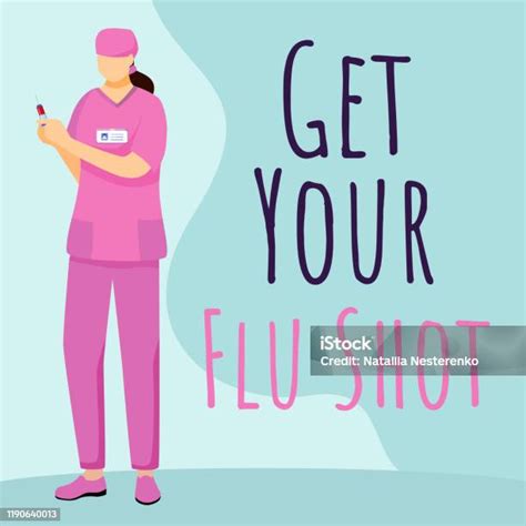 예방 접종 소셜 미디어 게시물 모형 독감 주사 광고 웹 배너 디자인 템플릿입니다 예방 접종 소셜 미디어 부스터 콘텐츠 레이아웃 프로모션 포스터 플랫 일러스트가 있는 광고