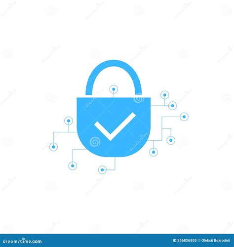 Cyber Security Icon Vector Security Logo Artificial Intelligence Keyhole Symbol Stock Vector