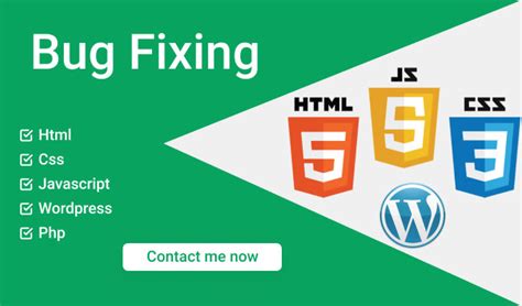 professional bug and error fix for html css and javascript by