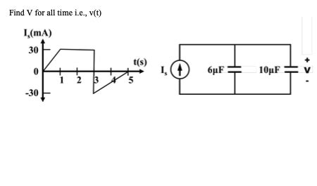 Solved Find V For All Time I E V T Chegg