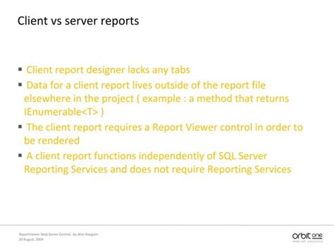 Reportviewer Web Server Control Ppt
