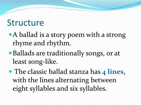 Ppt Ballads 7 Th Grade La Powerpoint Presentation Free Download
