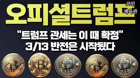 오피셜트럼프 코인 분석 트럼프 관세는 이 때 확정 313 반전은 시작됬다 오피셜트럼프코인 오피셜트럼프코인호재 오피셜트럼프코인전망 오피셜트럼프코인시세