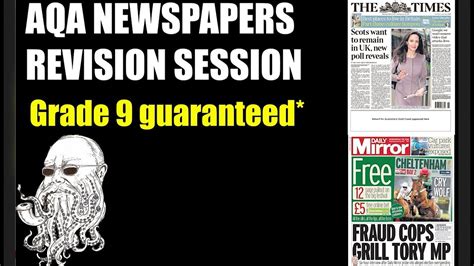 How To Revise Gcse Newspapers Aqa Media Octobeard Youtube