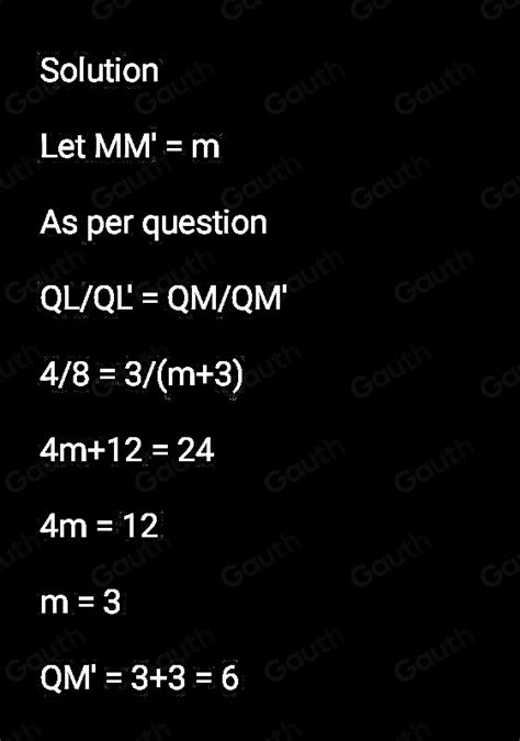 Solved Line Segment Lm Is Dilated To Create Lm Using Point Q As The