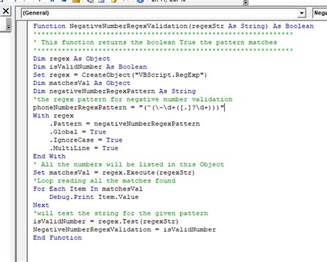 Vba Regex Pattern Validation Tae