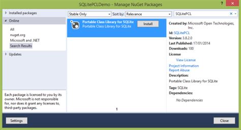The New Portable Class Library For Sqlite Around And About Net World