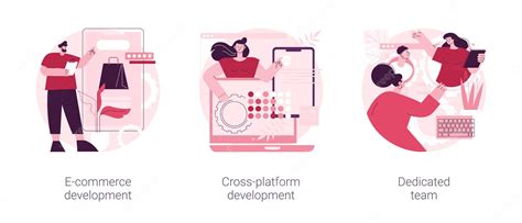 Premium Vector Remote Developers Team Abstract Concept Vector