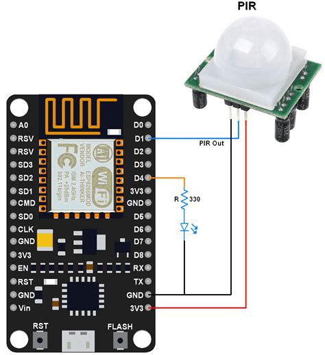 PIR Interfacing With NodeMCU NodeMCU