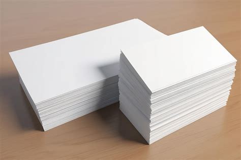 Premium Photo 3d Rendered Stack Of Blank Name Cards