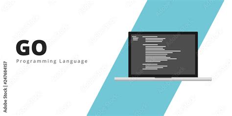 Learn To Code Go Lang Programming Language With Script Code On Laptop Screen Programming