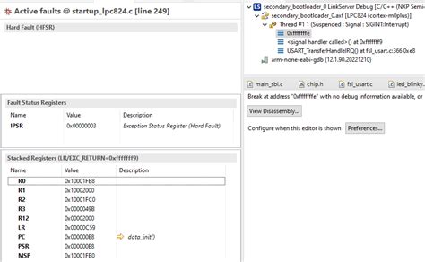 Secondary Bootloader Hard Fault Exception Lpc824 Nxp Community