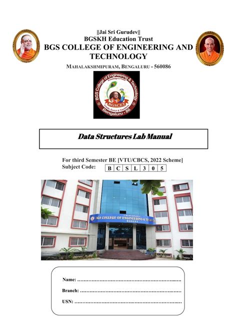 Vtu Data Structures Lab Manual Bcs304 Pdf Pdf