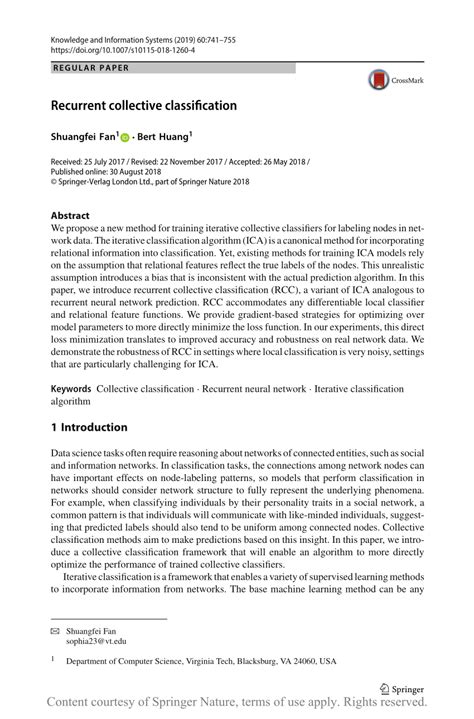 Recurrent Collective Classification