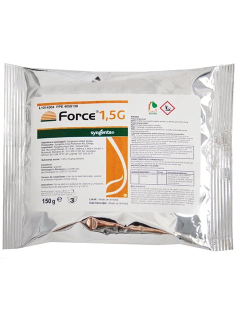 Insecticid Force 1 5 G 150 Gr Syngenta Porumb Contact Agrosemseed Ro
