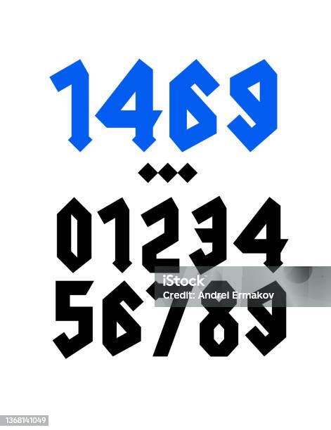고딕 양식의 인물 벡터 흰색 배경에 격리 된 표지판입니다 서예와 글자 중세 인물 개별 기호입니다 문신에 대한 요소 직물 및 포장을위한 디자인 1에 대한 스톡 벡터 아트 및