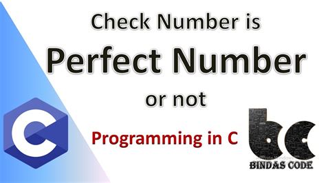C Program To Check A Number Is Perfect Or Notin Hindi C Tutorial Bindas Code Youtube