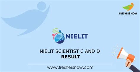 Nielit Scientist C And D Result 2023 Out Cut Off Merit List