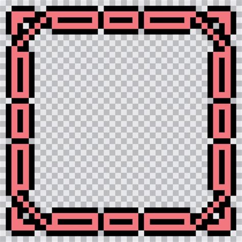 픽셀 아트 프레임 경계 템플릿 디자인 프리미엄 벡터