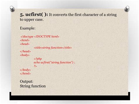 Ppt Php String Function Powerpoint Presentation Free Download Id7194667