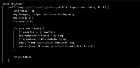 200daysofcode leetcode2845 interestingsubarrays modulologic… rejoy v thomas