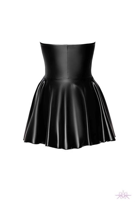 Noir Handmade Dreamer Wetlook Corset Mini Dress At The Hosiery Box