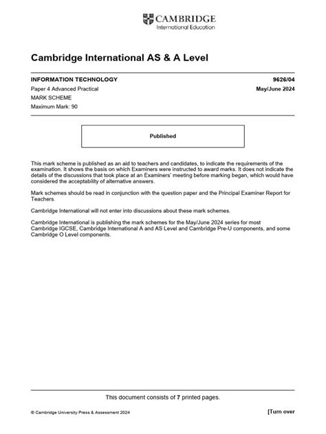 cambridge international as and a level information technology 9626 04 pdf question spreadsheet