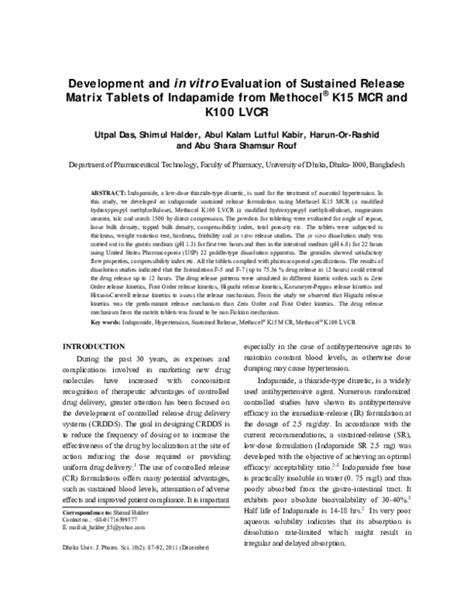 Pdf Development And In Vitro Evaluation Of Sustained Release Floating