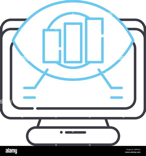 Presentation Line Icon Outline Symbol Vector Illustration Concept