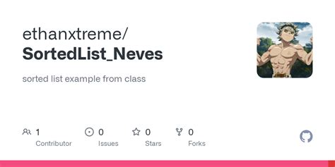Github Ethanxtremesortedlistneves Sorted List Example From Class