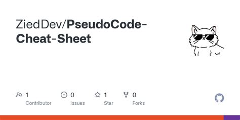 Github Zieddevpseudocode Cheat Sheet