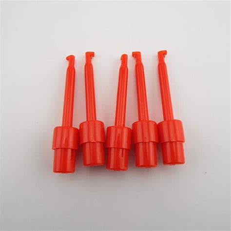 55mm Single Test Hook Clip Probe Red Black Round E Vicedeal