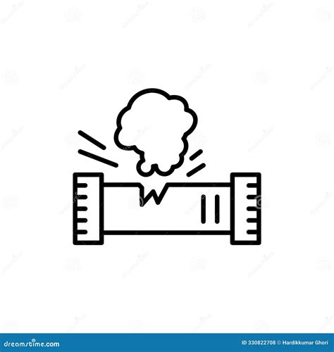 Corrosion Rusty Through Valve Tube Steam Gas Leak Pipeline Icon Set