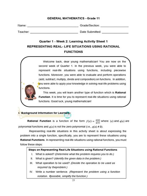 Genmath Week 2 Las 1063842 Pdf Function Mathematics Polynomial