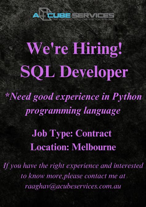 raaghav reggie s on linkedin sqldeveloper python contractjobs