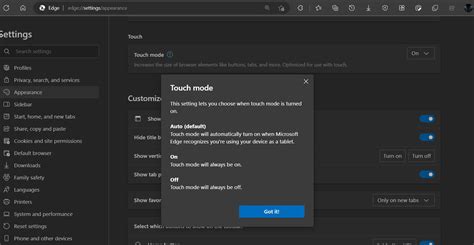 Microsoft Edge Is Receiving A New Touch Mode Winbuzzer