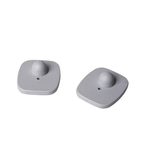 China RF 8 2Mhz EAS Mini Tag Square Black With Pin Retail Security Tag Mini Square Manufacturers