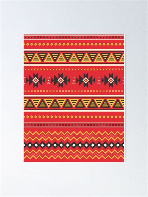 Traditional Weaved Igorot Philippines Tribal Pattern Poster For Sale
