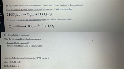 Solved 8 4 ﻿nomenclature Of Complexes Write The Formulas Of