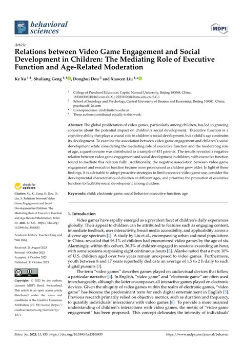 Pdf Relations Between Video Game Engagement And Social Development In