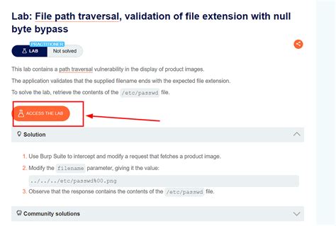 Portswigger Path Traversal File Path Traversal Validation Of File