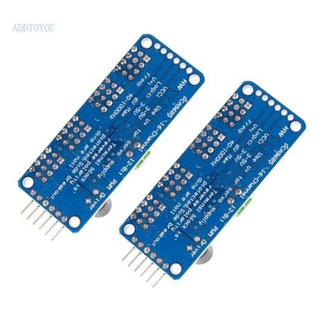 3c 2 ชิ้น Pca9685 12 บิต Pwm Servo มอเตอร์ไดร์เวอร์บอร์ด 16 ช่องอินเทอร์เฟซควบคุม Shopee Thailand