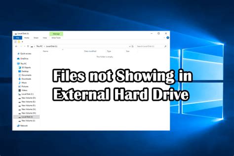 solved files not showing in external hard drive on windows