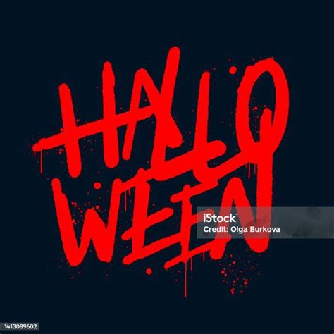 도시 거리 낙서 스타일 할로윈의 슬로건 붉은 피 묻은 방울 그래픽 티 카드 장식 스웨트셔츠 소셜 미디어에 대한 인쇄 파티 휴일 트릭 또는 치료를위한 개념 1980 년대