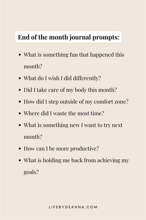 35 Journal Prompts For Your End Of The Month Reset › Life By Deanna