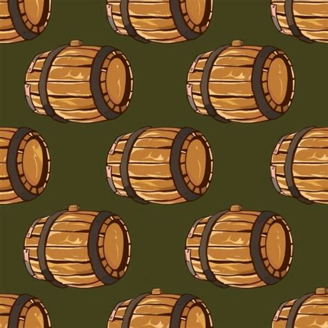 Download Seamless Wooden Barrel Pattern On Green Background Patterns Online Creative Fabrica