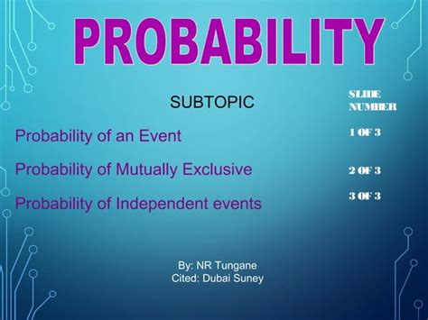 Probabilty Of Events PPT