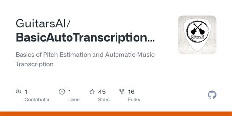 GitHub GuitarsAI BasicAutoTranscriptionRepo Basics Of Pitch Estimation And Automatic Music