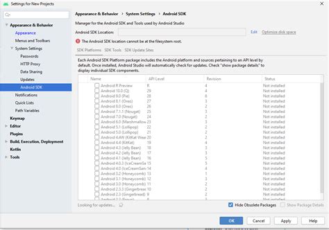 How To Add Sdk Files Manually That Needs A Packagexml In Android